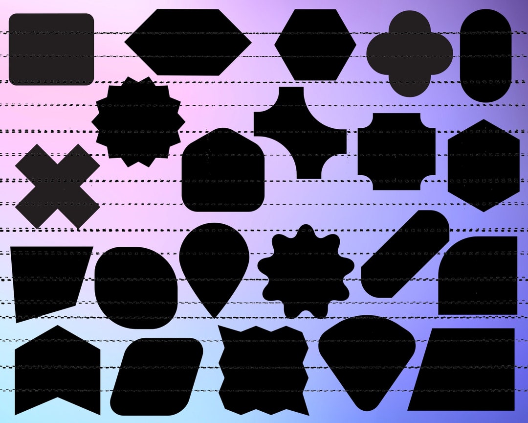 Geometric Shapes Silhouette Shapes Geometric Geometric - Etsy