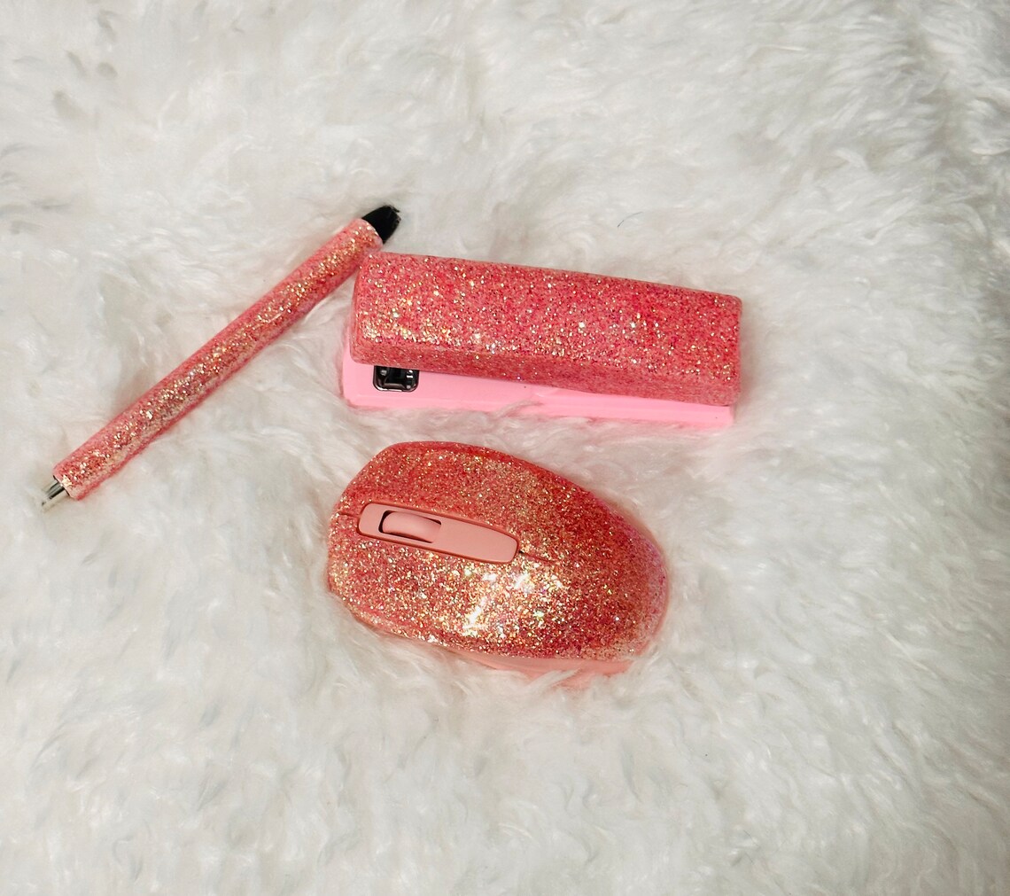 Mouse, Stapler and Pen Custom Set! You Choose Color of Top With White ...