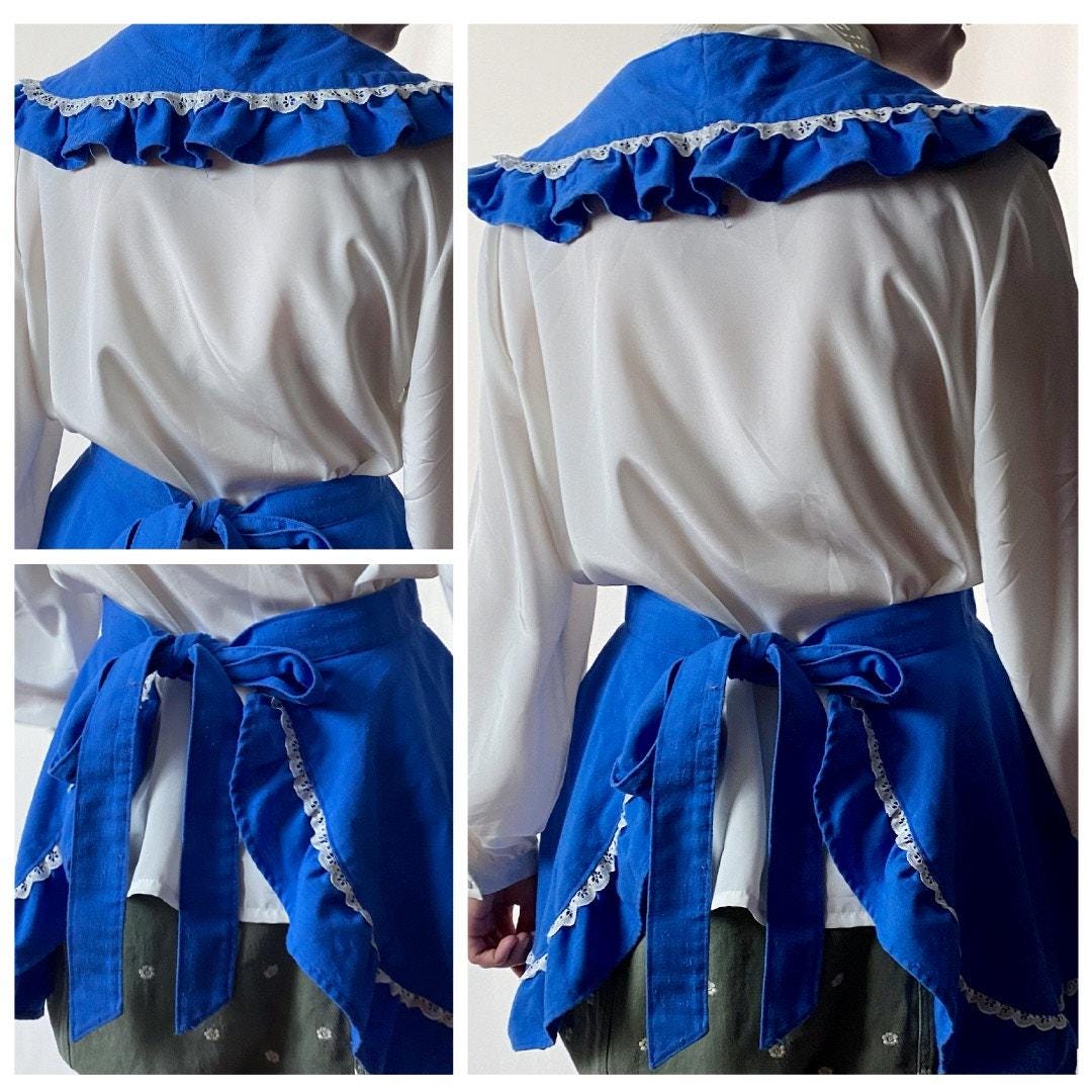 Vintage Frilly Ruffle 1950s Aesthetic Bib Apron - Etsy