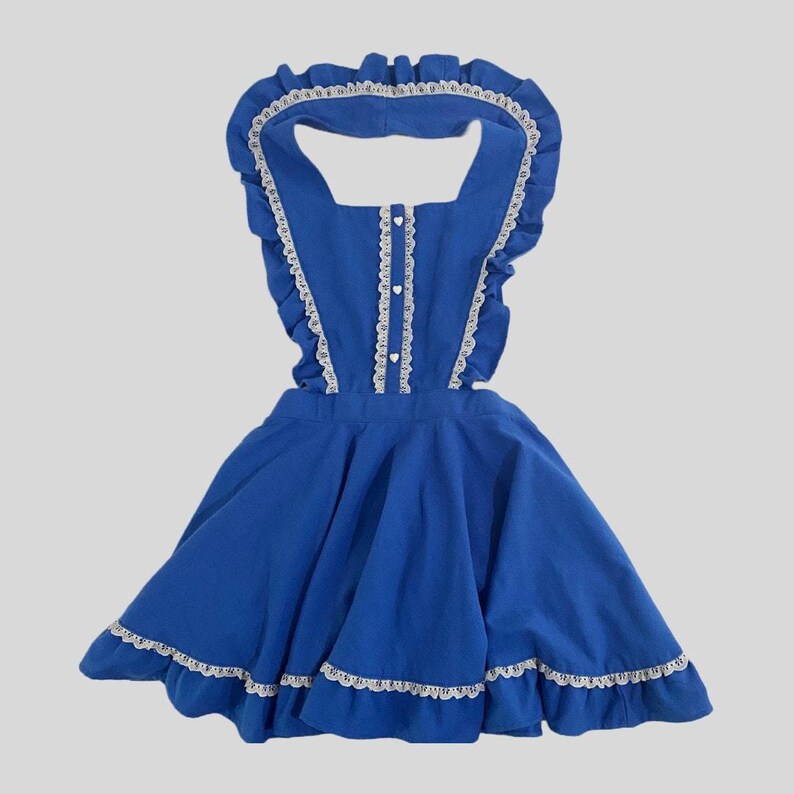 Vintage Frilly Ruffle 1950s Aesthetic Bib Apron - Etsy