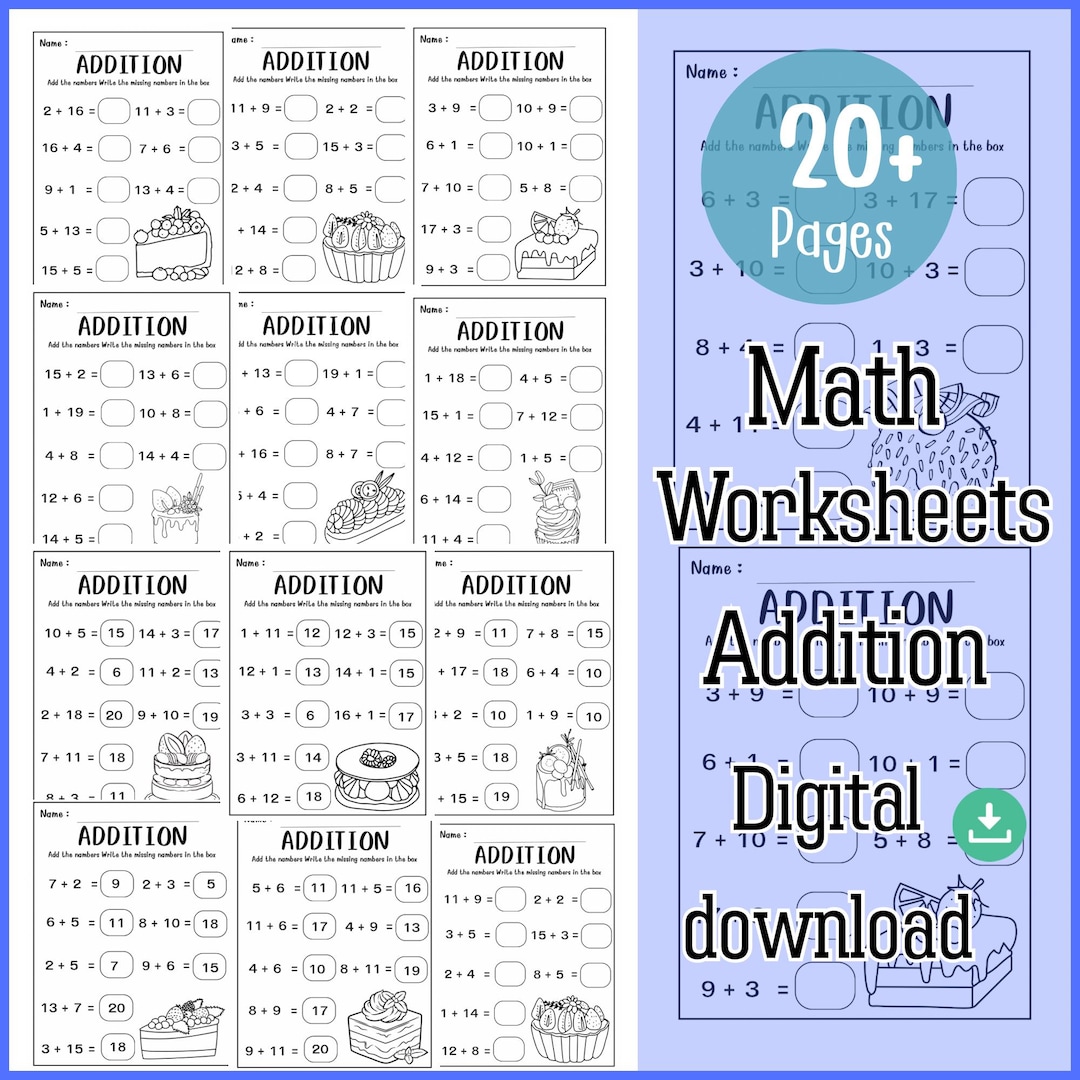 Coloring Sweet Treats Math Worksheets Basic Additives | Fun Training ...
