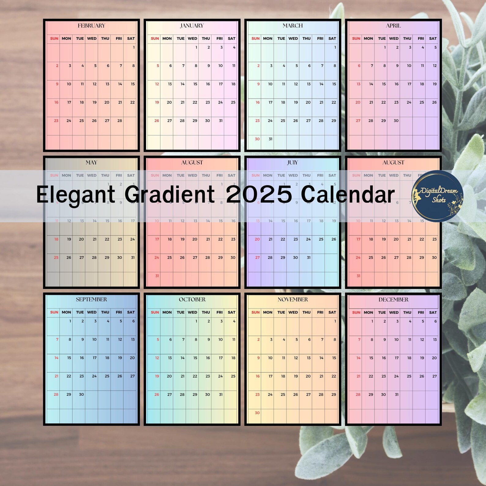 Monthly Calendar Organize Your Year With Our Stunning 2025 Calendar ...