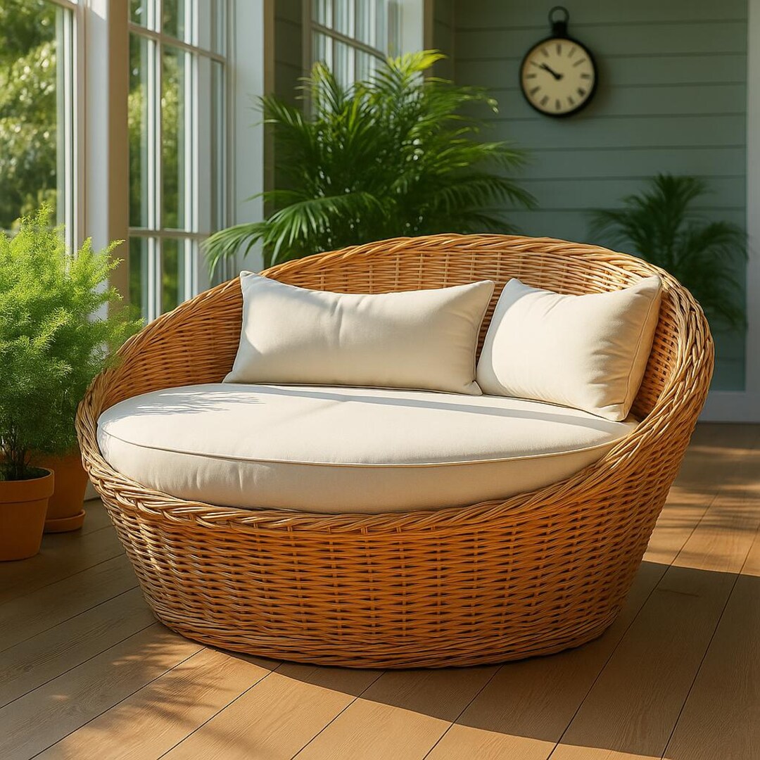 Custom Sunbrella Daybed Cushions – Outdoor Round Sofa Patio Furniture ...