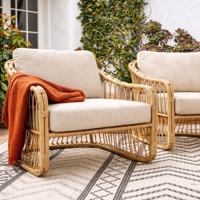 Custom Outdoor Chair Cushions (seat and Back) | Sunbrella & Agora ...