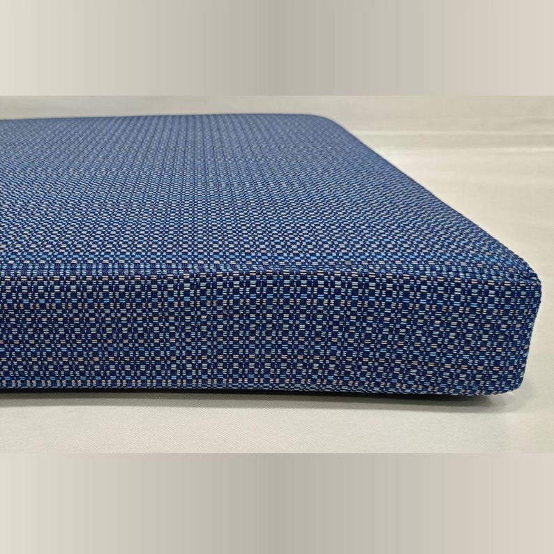 3-inch Thick Custom Bench Cushion, Indoor/outdoor Use, Blue Sky Fabric ...