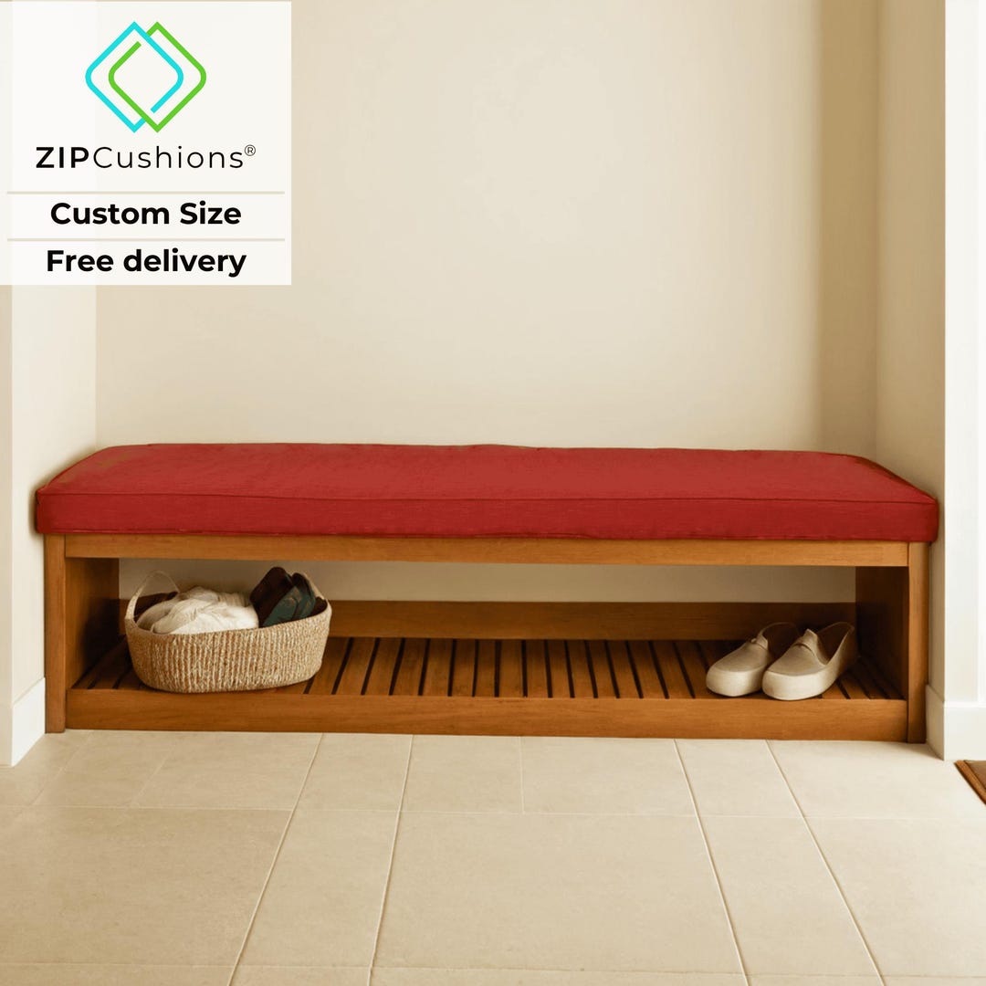 Custom 3-inch Bench Cushions With Piping Luxurious Comfort in Indoor ...