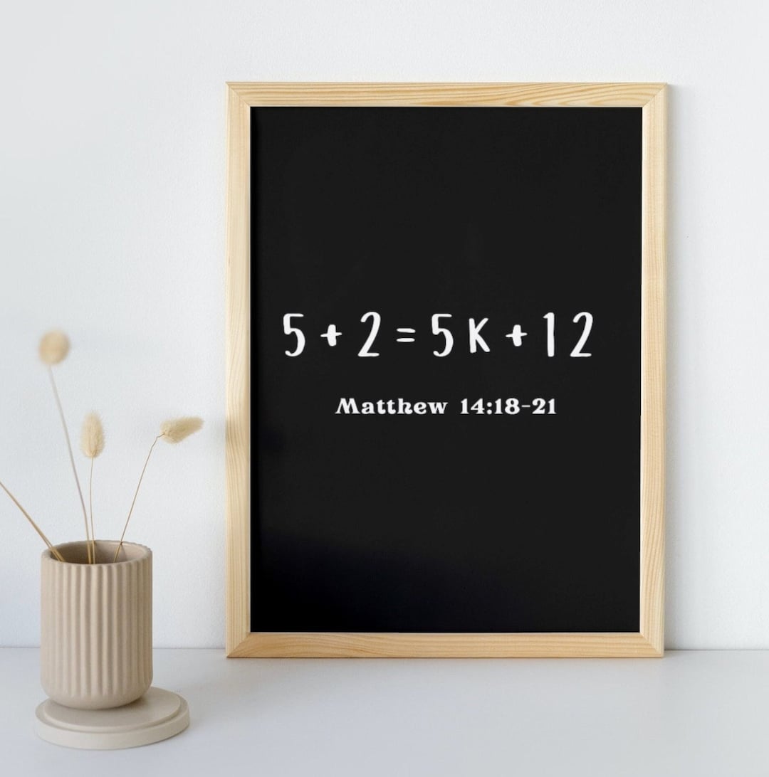 Christian Quote Printable, Miracle Digital Print, 5 Loaves 2 Fish Print ...