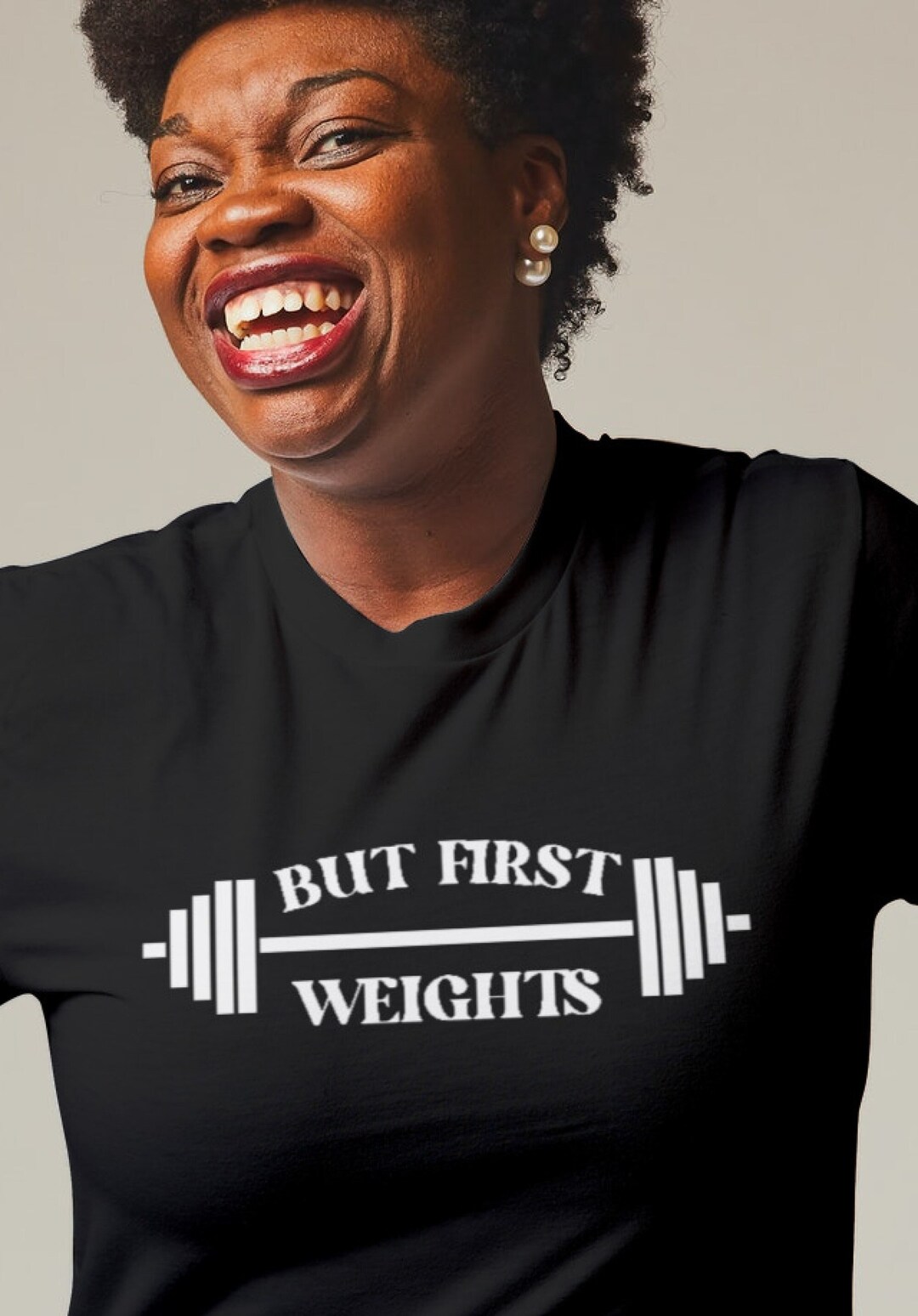 But First Weights Retro Text Motivational Tee Fun Workout - Etsy