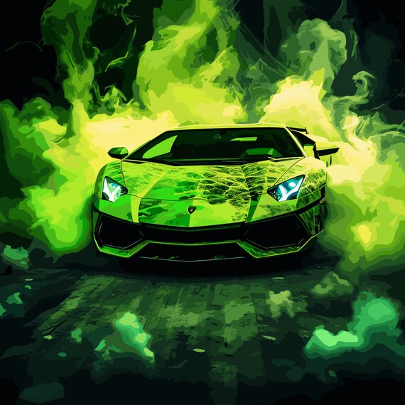 Green Lamborghini Cars