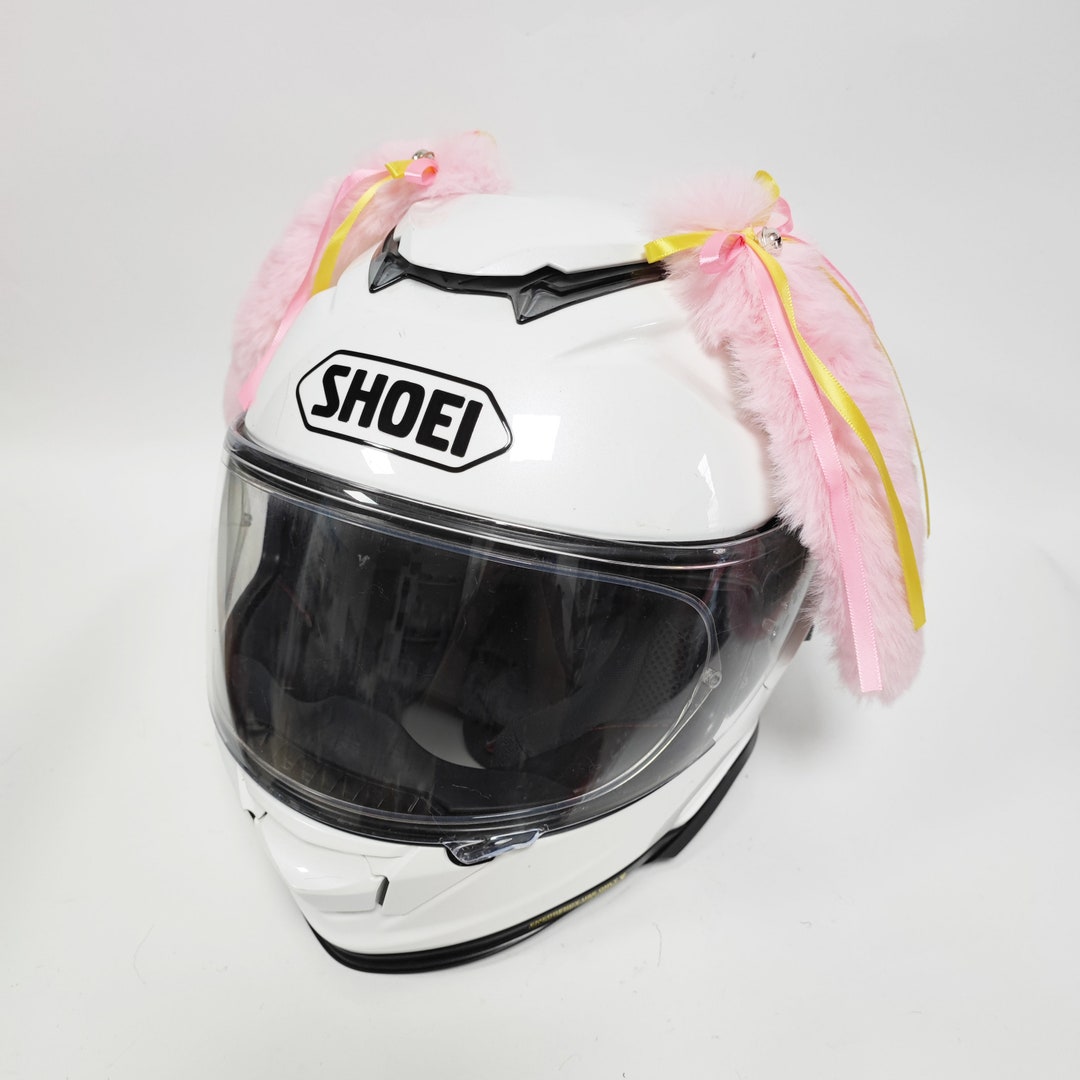 Bunny Ears With Double Layered Ribbon Bow Helmet Decoration Ski Bike ...