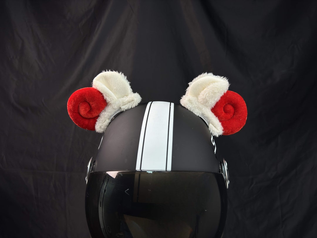 Kawaii Sheep Horn Ears Helmet Decoration Motorcycle Ski Bike Cute ...