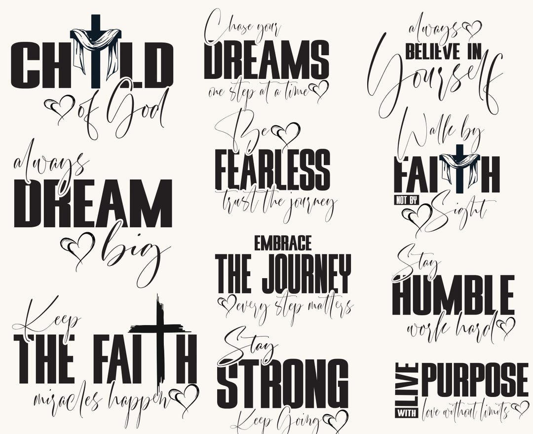Motivational Inspirational Bundle SVG ,positive Quote SVG , Uplifting ...