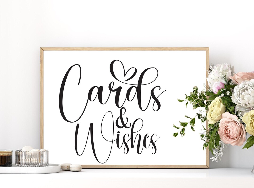 Cards and Wishes Sign Svg , Wedding Sign Svg , Wedding Gifts Sign Svg ...
