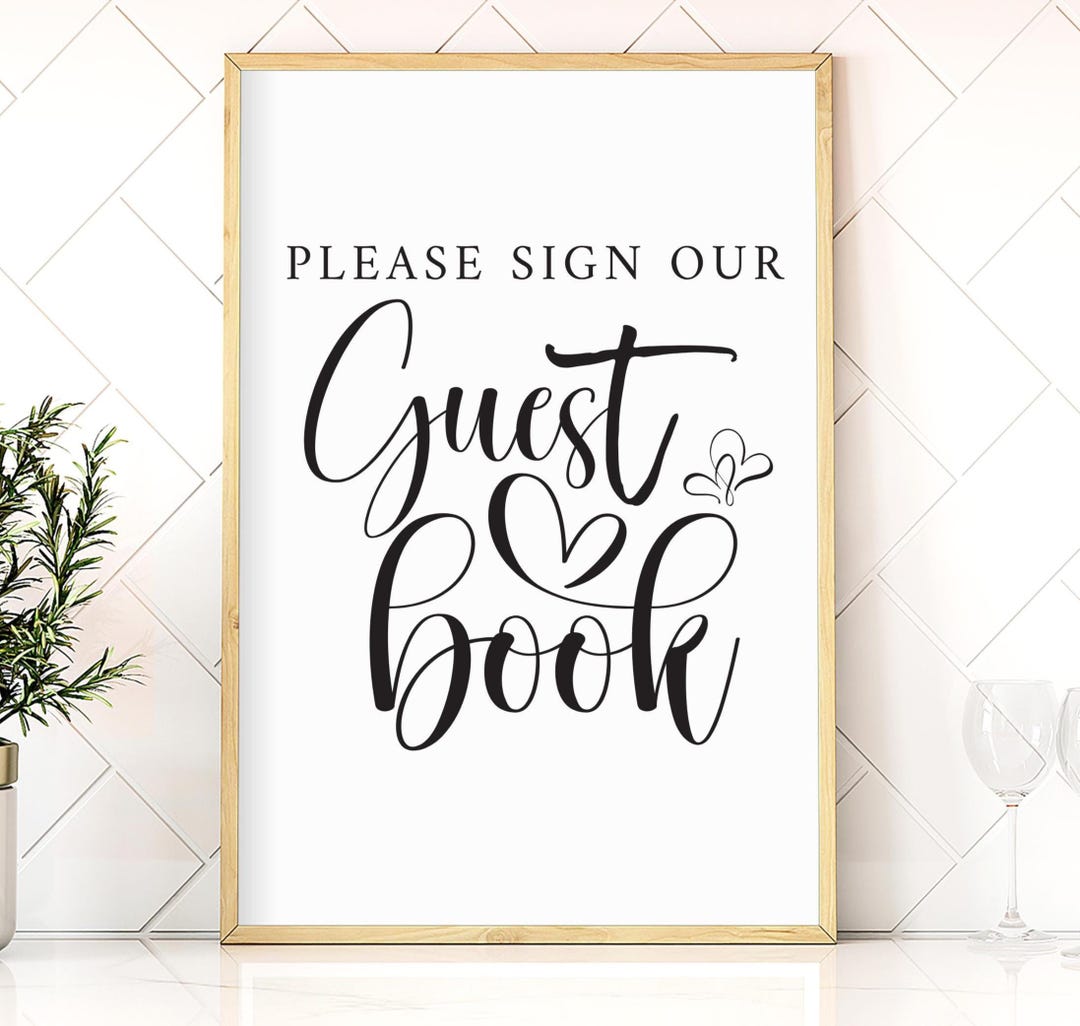 Please Sign Our Guest Book Svg , Wedding Sign Svg , Wedding Gifts Sign ...