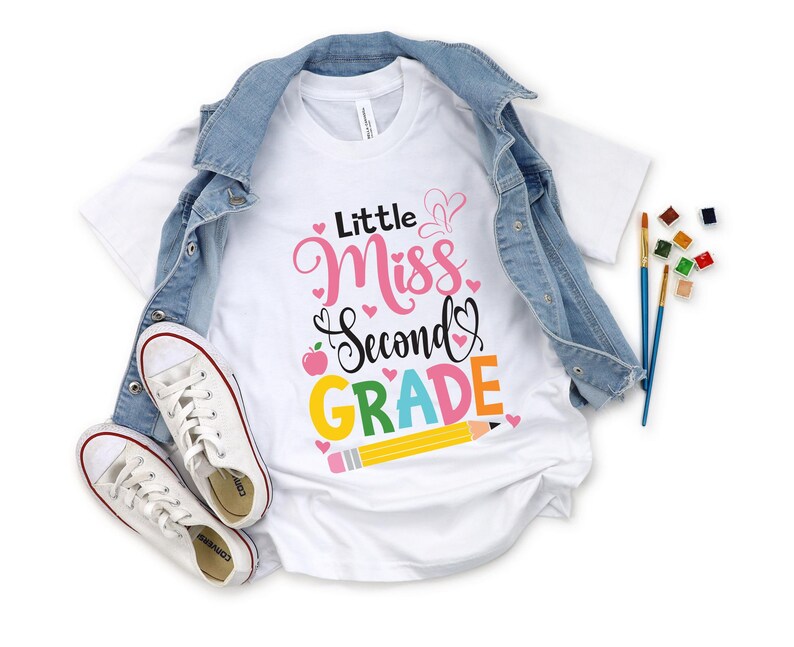Little Miss Second Grade Svg Back to School Svg, 2nd Grade Svg Back to ...