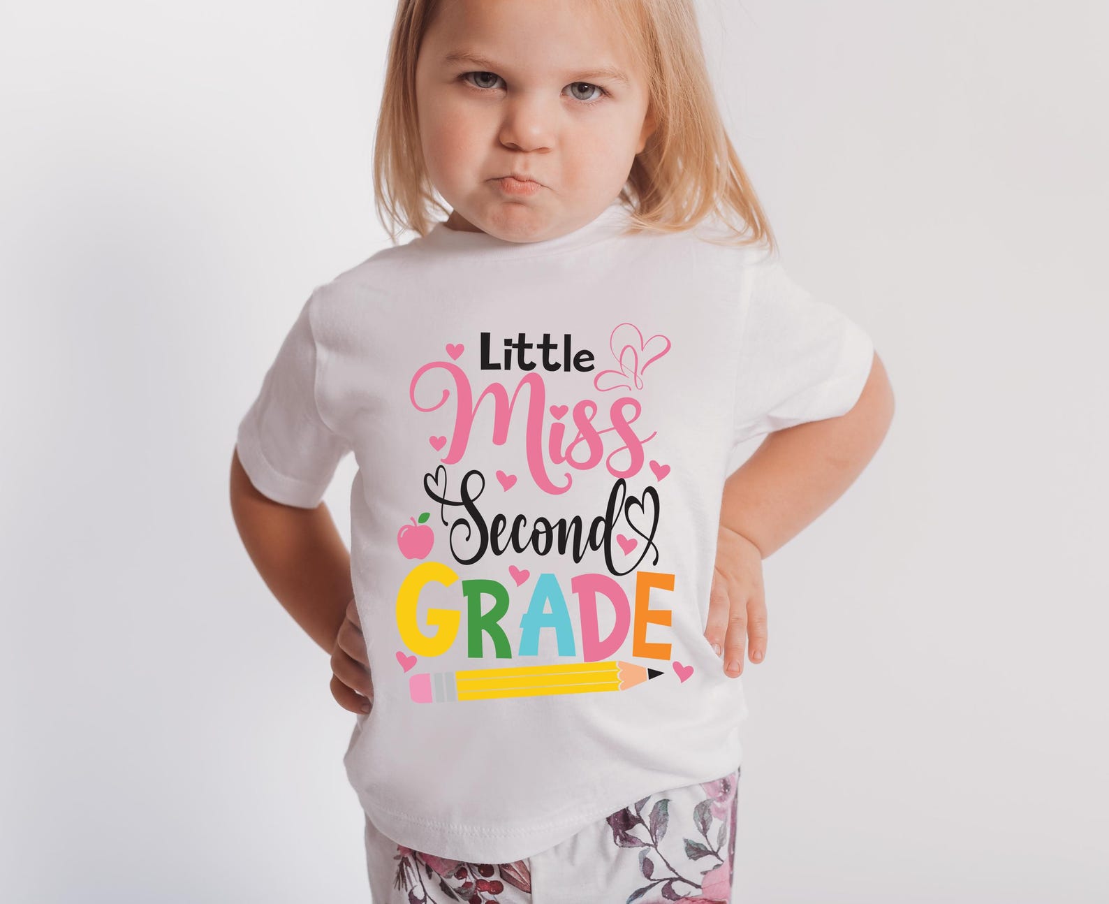 Little Miss Second Grade Svg Back to School Svg, 2nd Grade Svg Back to ...