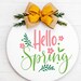 Hello Spring SVG. Spring SVG. Silhouette File, Circuit File , Round ...