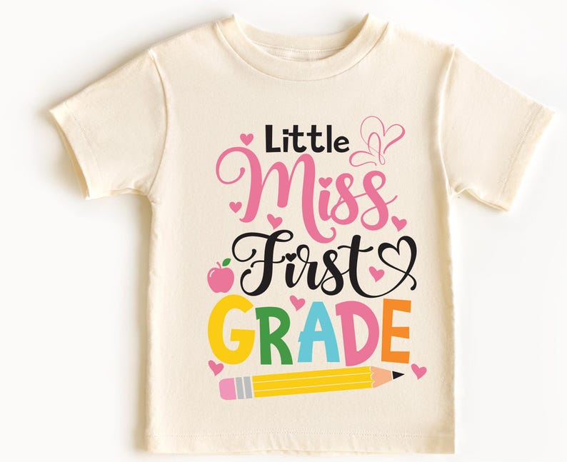 Little Miss First Grade SVG, Back to School, Sublimation PNG (digital ...
