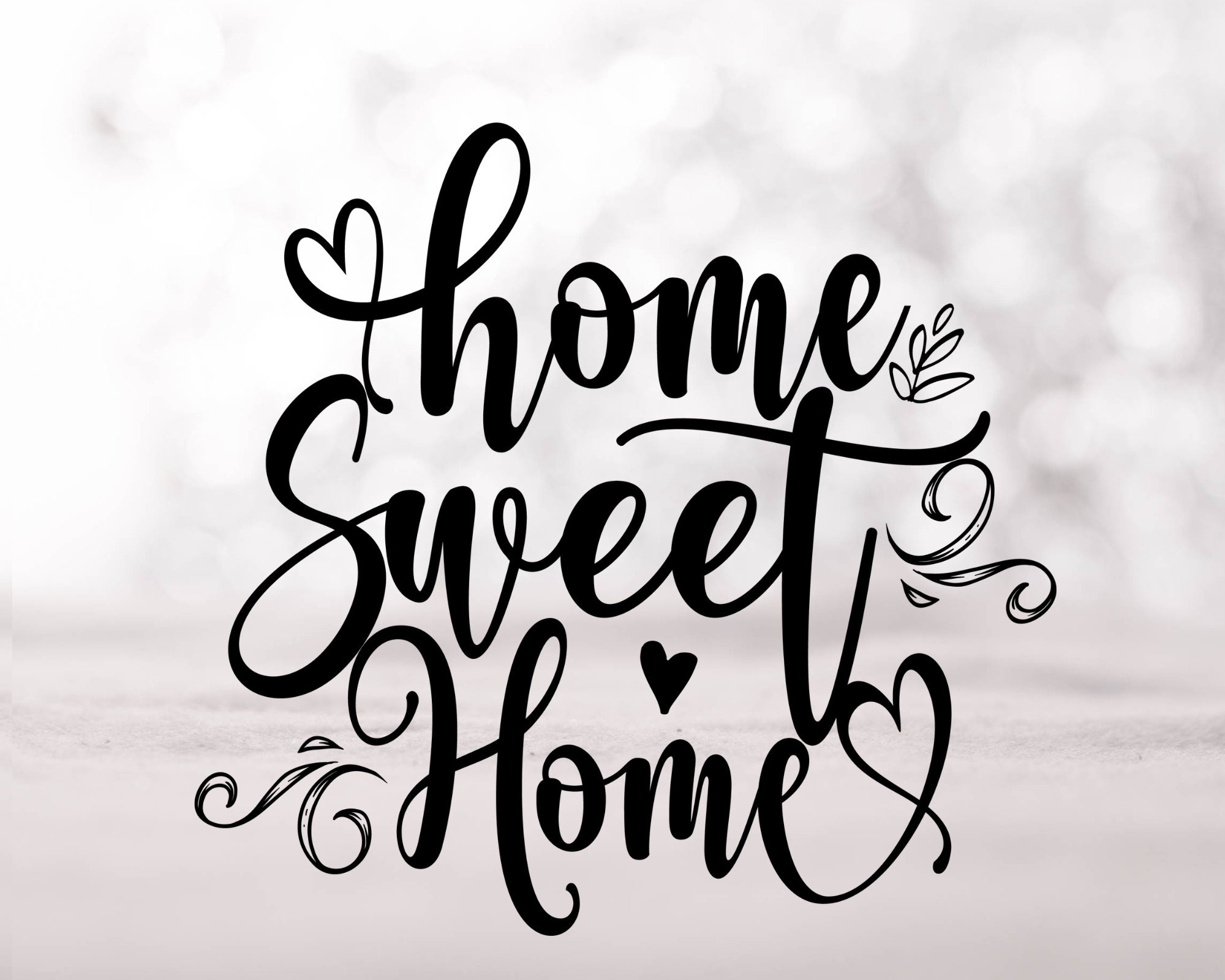 Home Sweet Home SVG Farmhouse Cut File Home Décor SVG Laser - Etsy