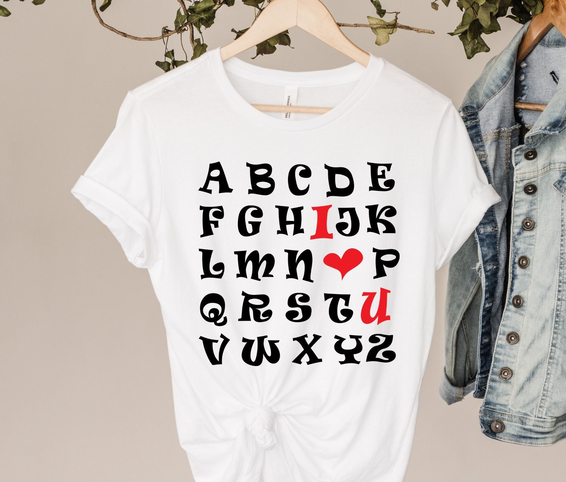 Alphabet ABC I Love You SVG. PNG File Cute Valentine File - Etsy