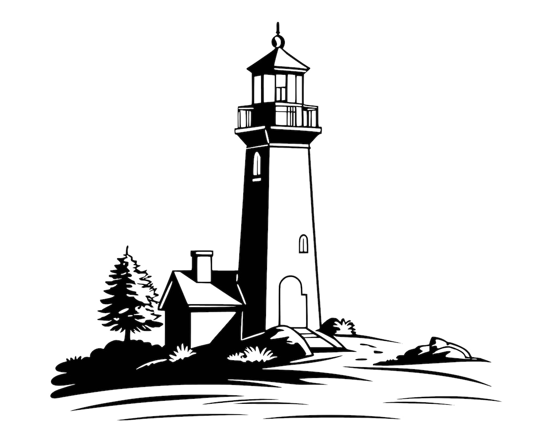 Faro SVG, diseño de isla, archivo de corte para Cricut y Silhouette ...
