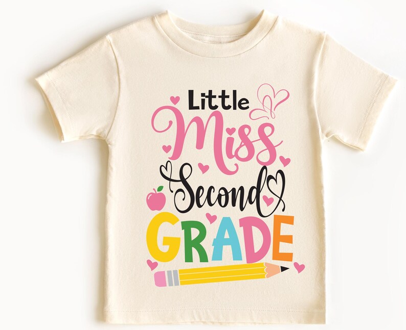 Little Miss Second Grade Svg Back to School Svg, 2nd Grade Svg Back to ...