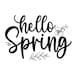Hello Spring SVG. Spring SVG. Silhouette File, Circuit File , Round ...