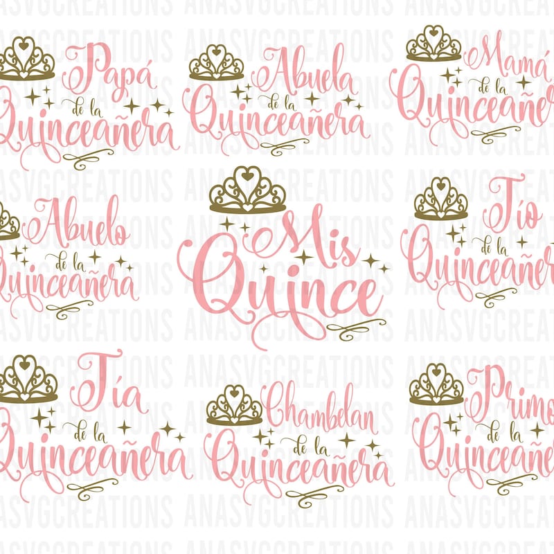 Mis Quince Fonts Svg - Etsy