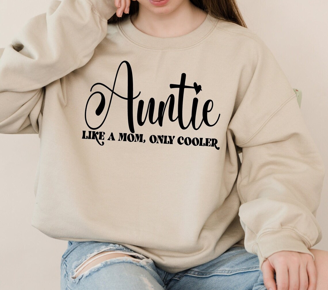 Auntie Like Mom Only Cooler Svg/ Aunt Svg/ Auntie Shirt/ | Etsy