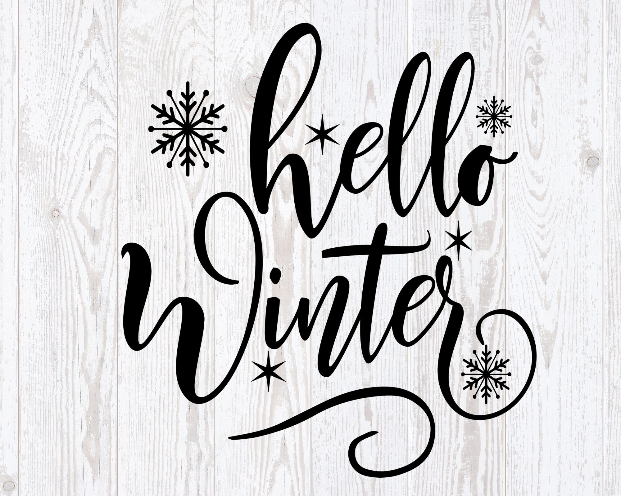 Hello Winter SVG, Winter Sign, Holiday Sign , Farmhouse SVG, Cricut ...