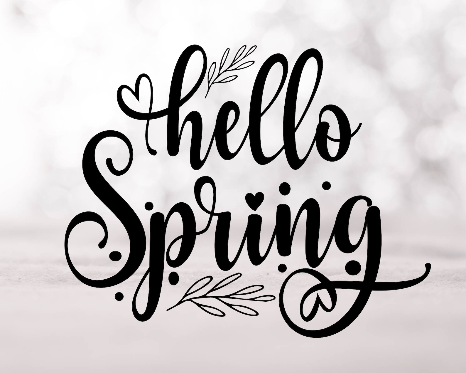 Hello Spring SVG. Spring SVG. Silhouette File, Circuit File , Round ...