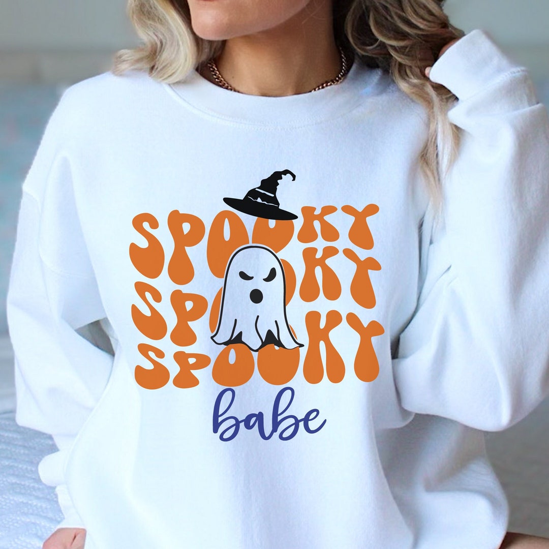Spooky Season Shirt Svg , Spooky Babe Svg Funny Halloween Shirt Svg ...
