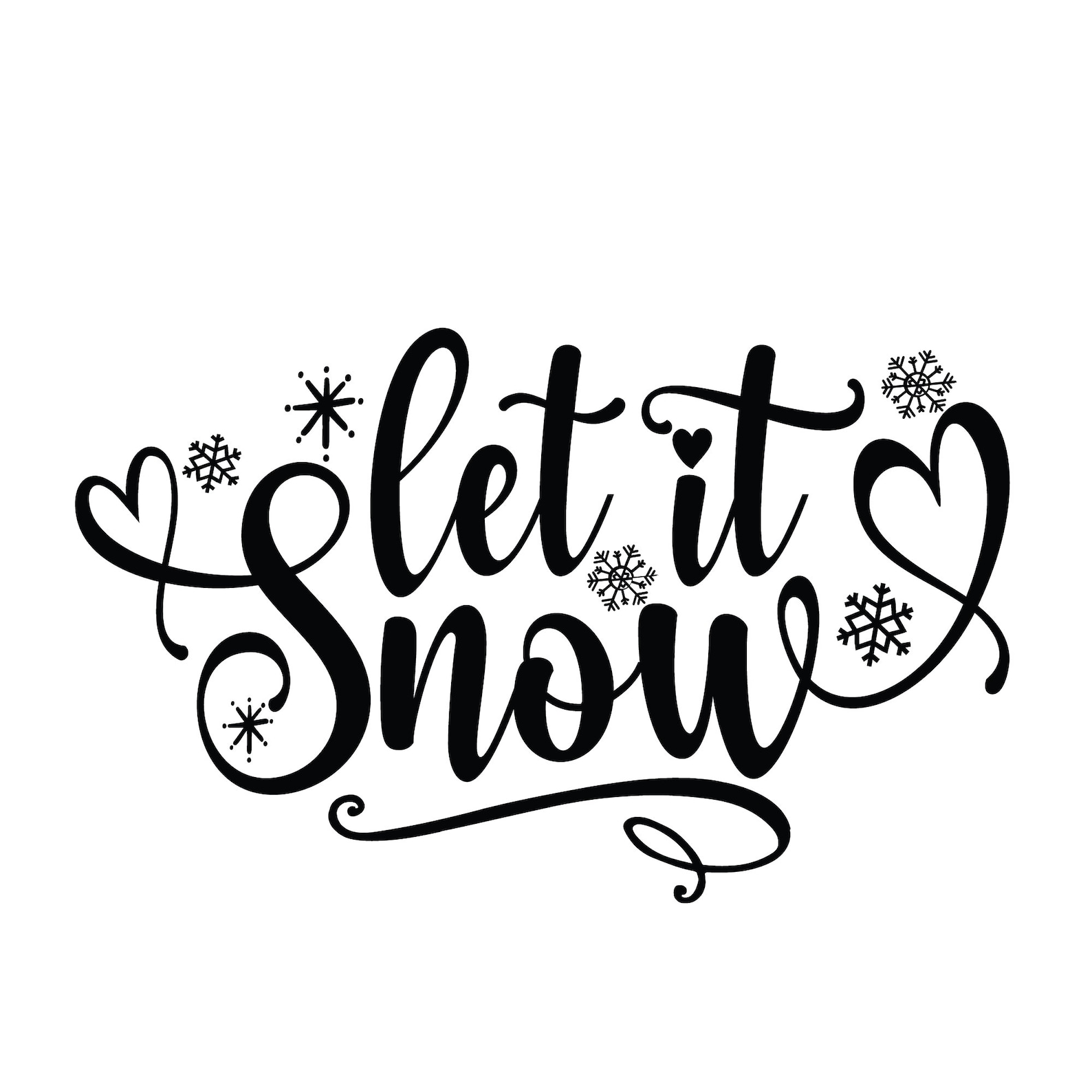 Let It Snow Svg. Christmas Svg. Winter Svg Cricut Silhouette - Etsy