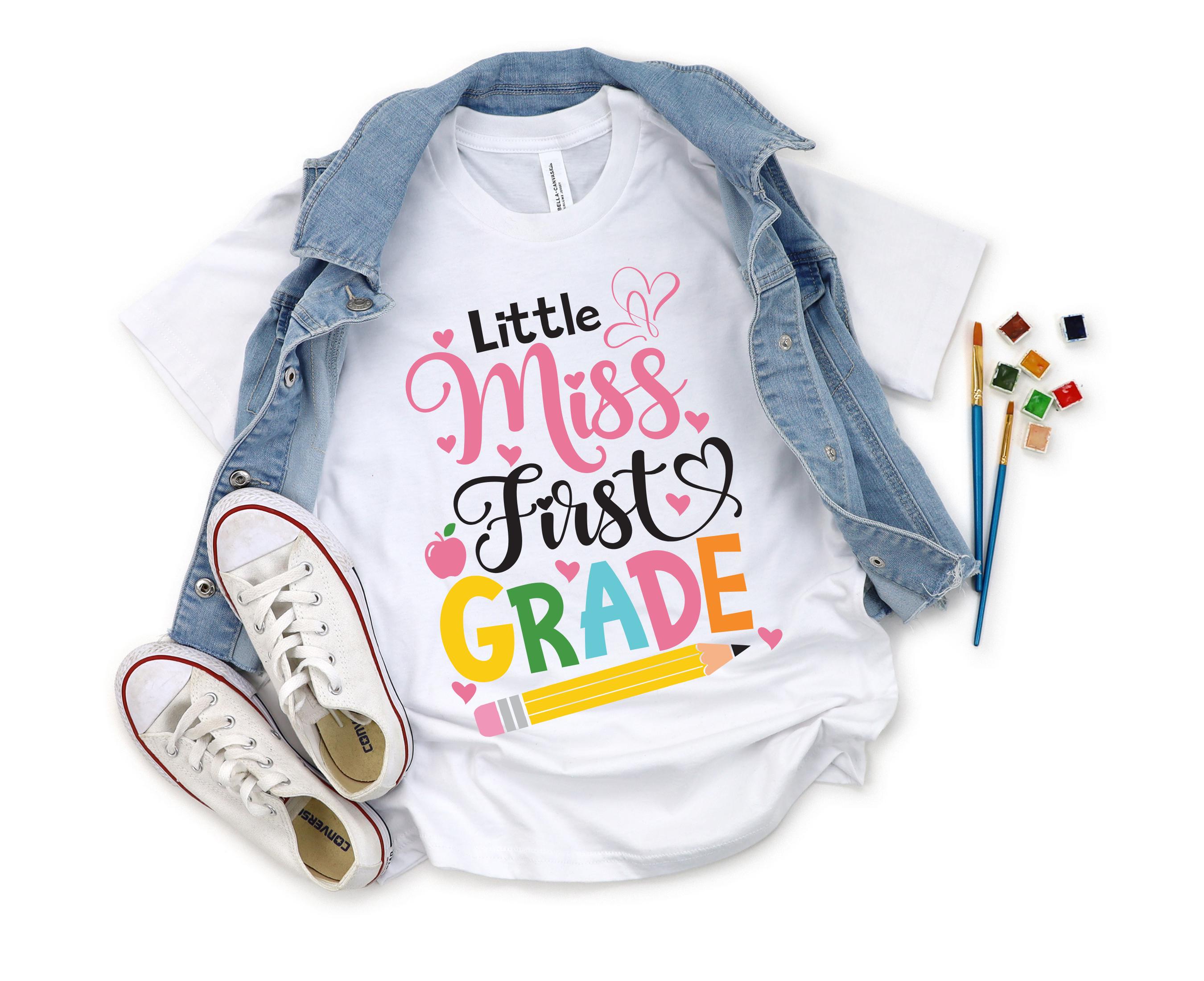Little Miss First Grade SVG, Back to School, Sublimation PNG (digital ...