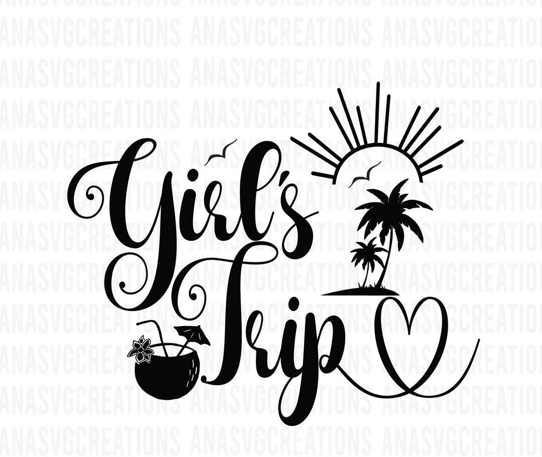 Vacation Shirt Svg Girls Trip Cheaper Than Therapy Svg| Best Friend ...