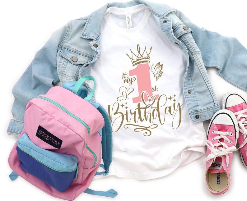 My First Birthday SVG, One Year Old, Cricut Silhouette (digital File ...