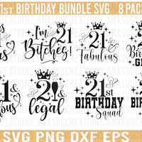 21st Birthday Svg - Etsy