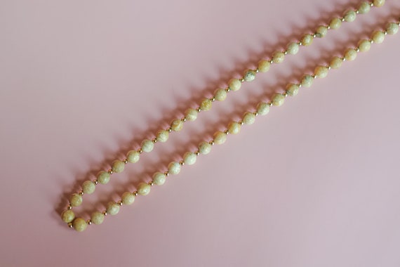 Vintage Napier Tan and Gold Tone Metal Beads 26 inch … - Gem