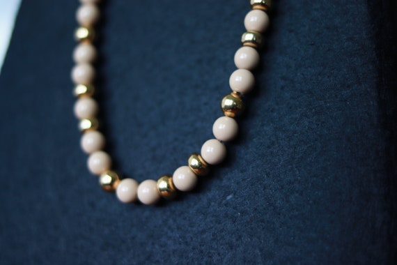 Vintage Napier Tan and Gold Tone Metal Beads 26 inch … - Gem