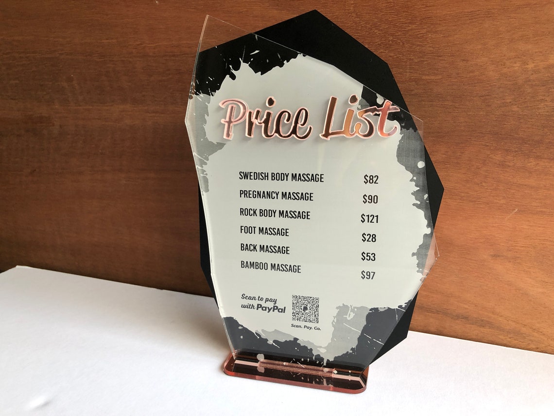 Crystal Shaped Price List SVG Files for Laser Cutting INSTANT DOWNLOAD ...