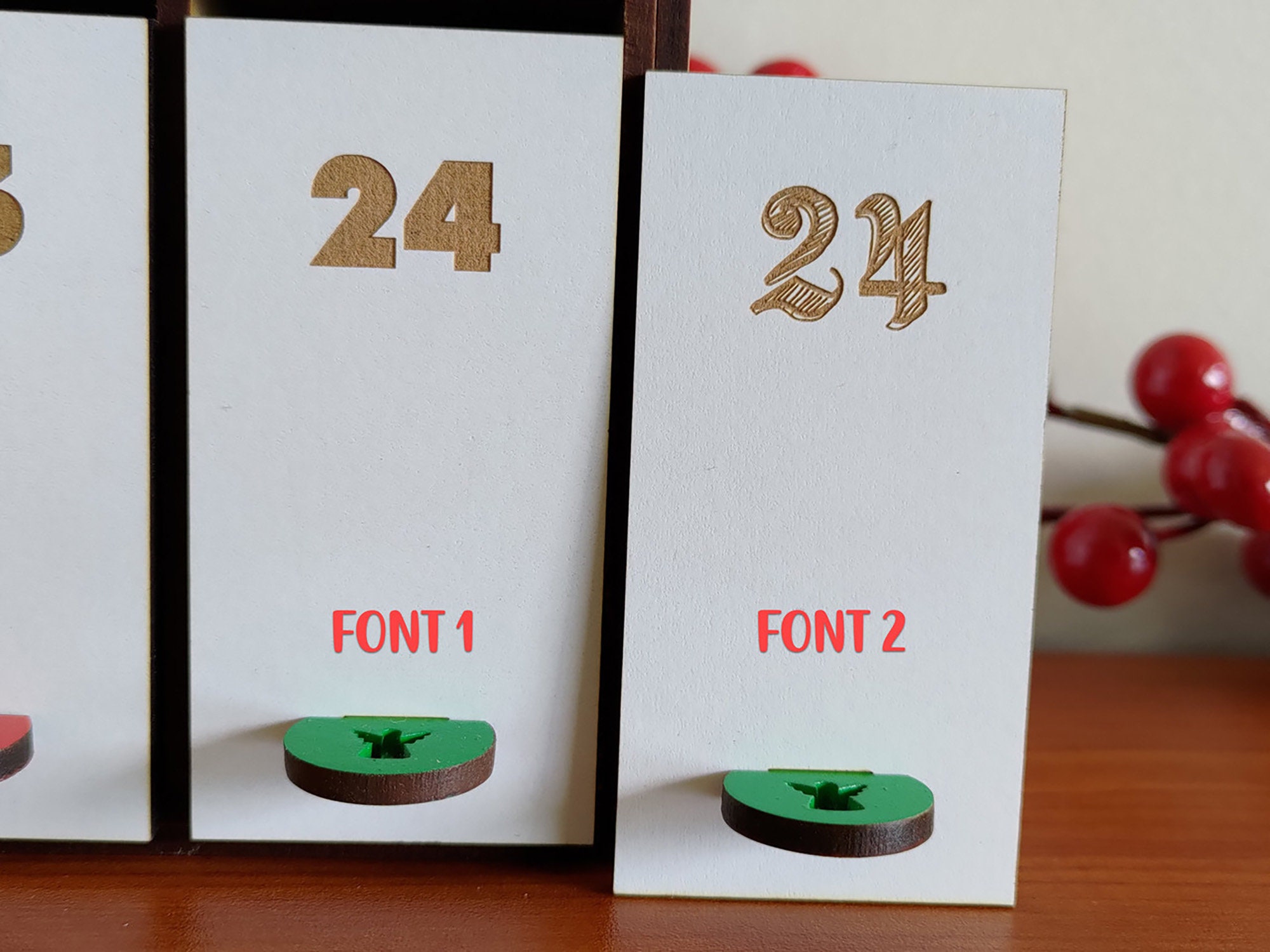 Fancy Advent Calendar With Doors SVG Files for Laser Cutting INSTANT ...