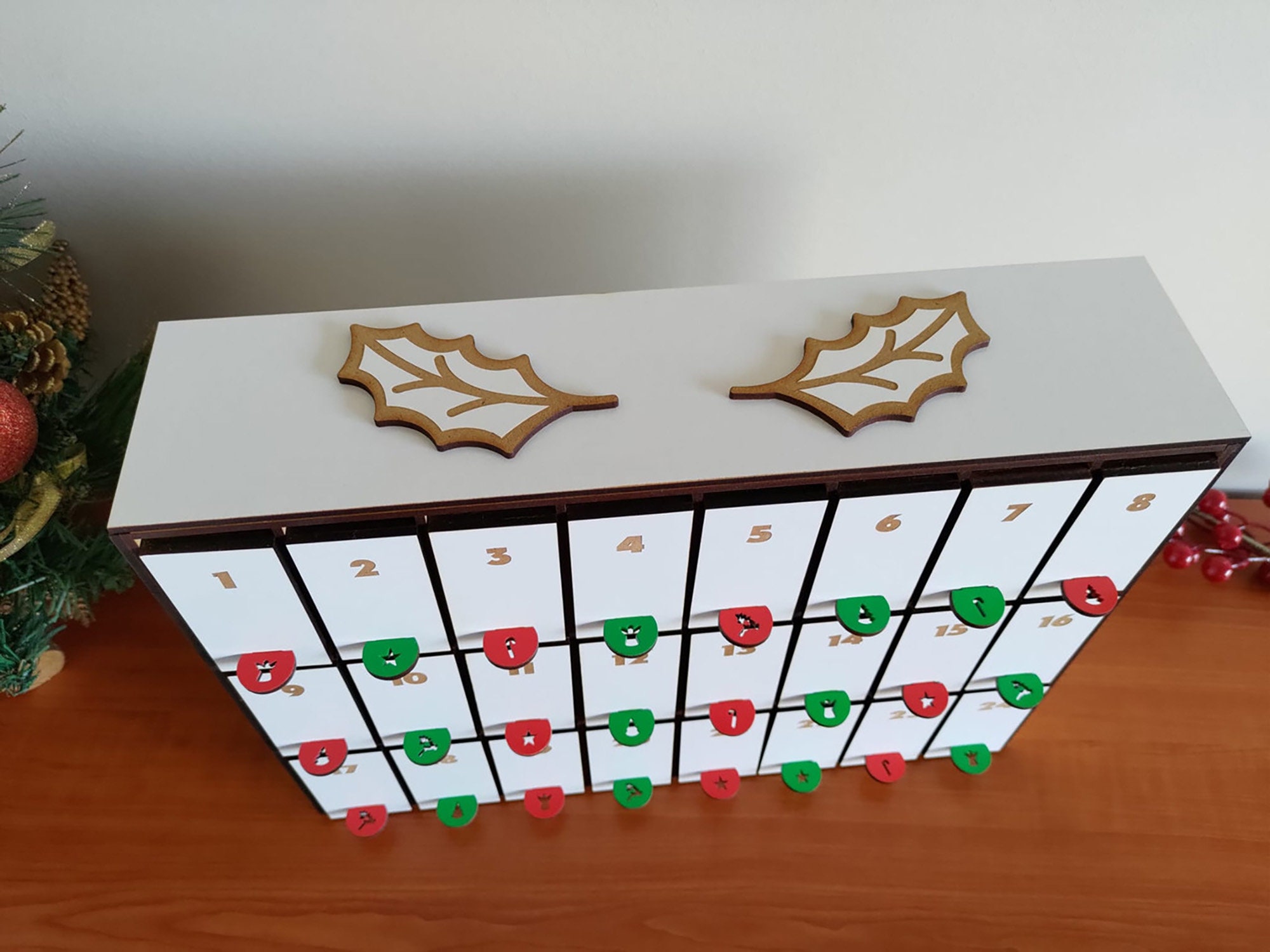 Fancy Advent Calendar With Doors SVG Files for Laser Cutting INSTANT ...