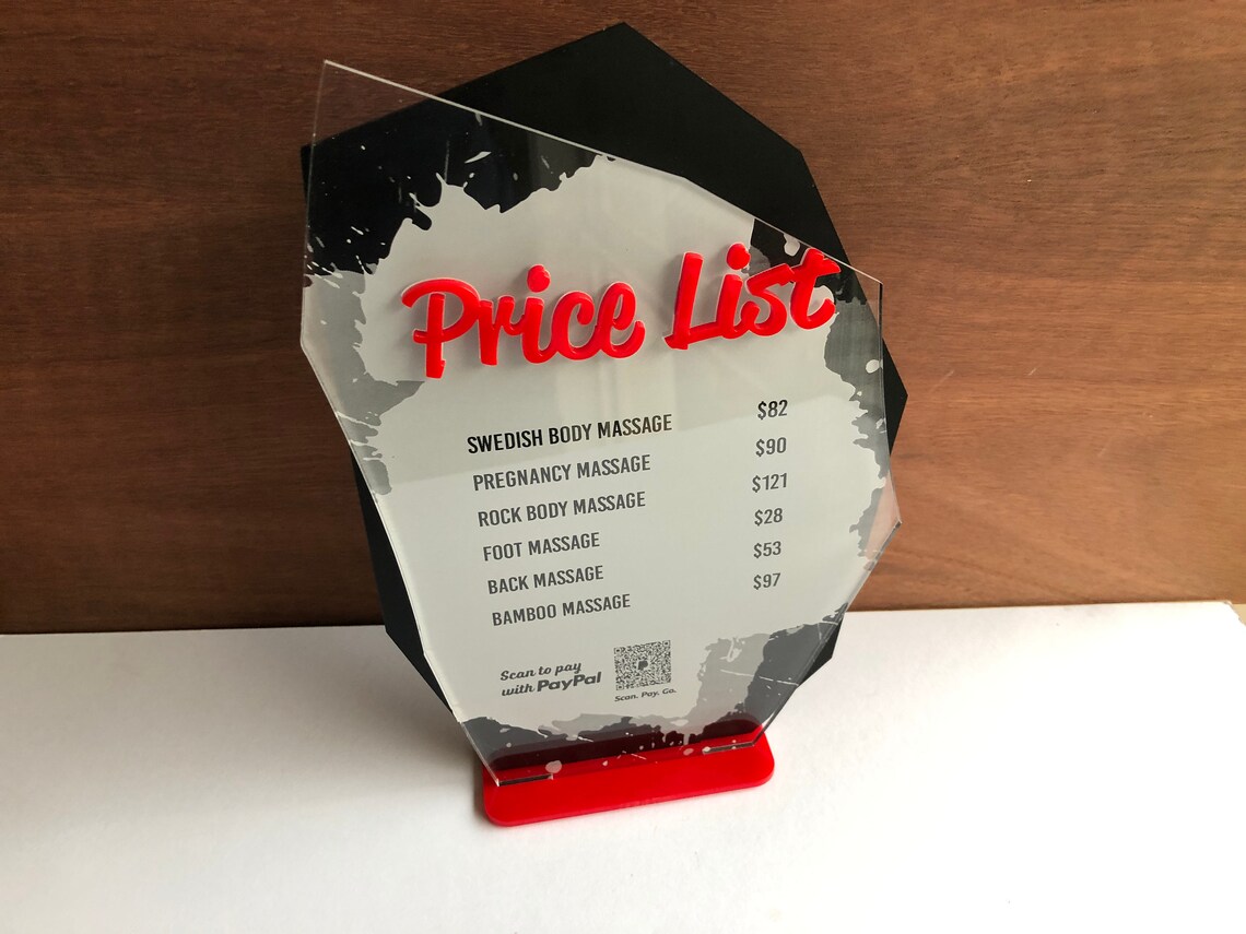 Crystal Shaped Price List SVG Files for Laser Cutting INSTANT DOWNLOAD ...