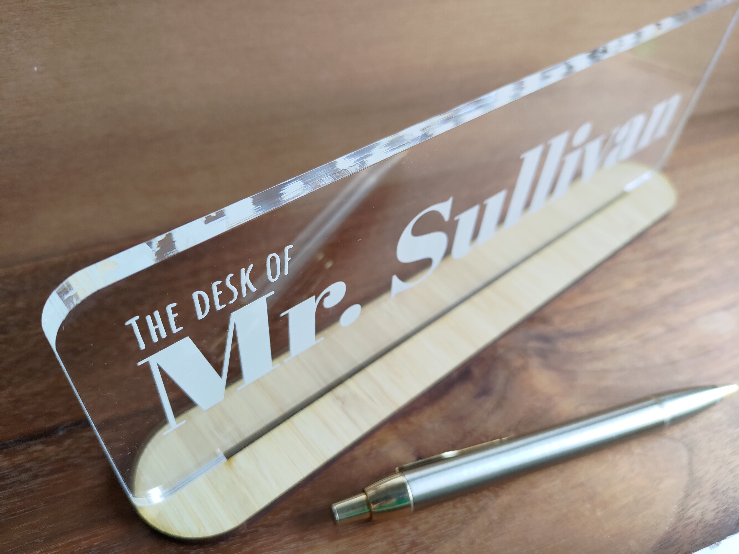 Classy Office Name Stands | the Desk of | SVG Files for Laser Cutting ...