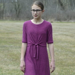 PDF Girls Holly Shift Dress Sewing Pattern| Tie Front Dress Pattern ...