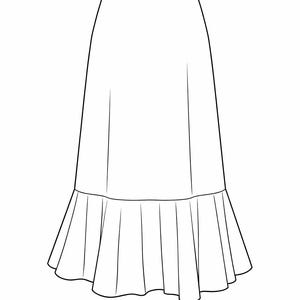 Skirt Flounce Sewing Pattern: Women's Modest Dress NITA Patterns - Etsy
