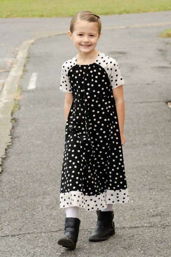 Modest Girls Dress Sewing Pattern PDF Girls Maxi Dress - Etsy