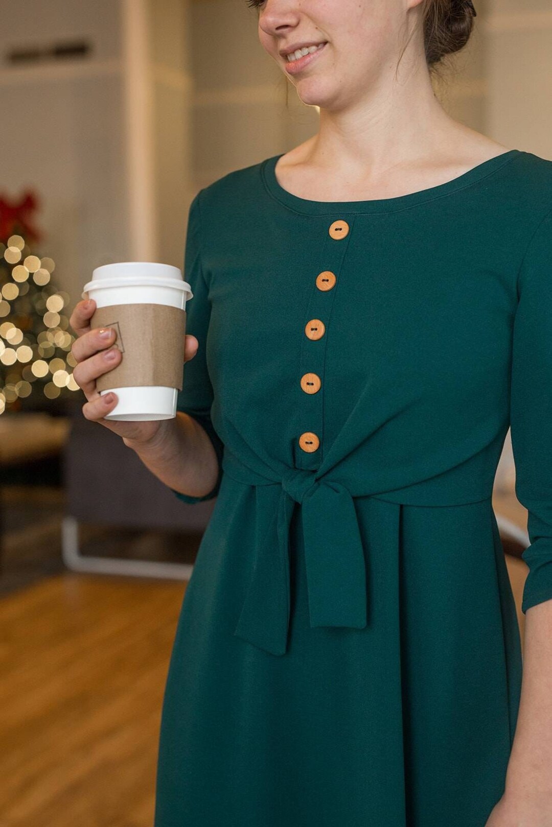 PDF Holly Shift Dress Sewing Pattern Womens Modest Dress Pattern Tie ...