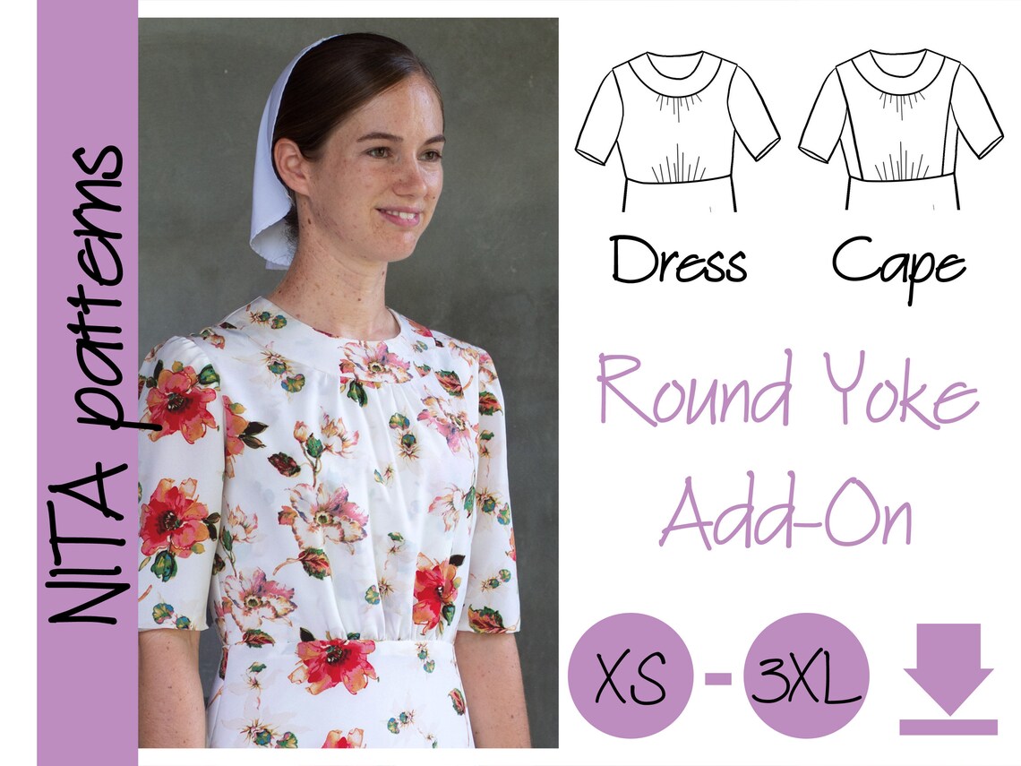 Round Yoke Dress Pattern Add-on Women's Modest Dress - Etsy