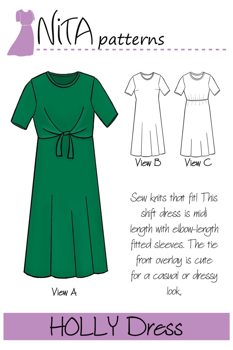 Holly Shift Dress Sewing Pattern Womens Modest Dress Pattern - Etsy